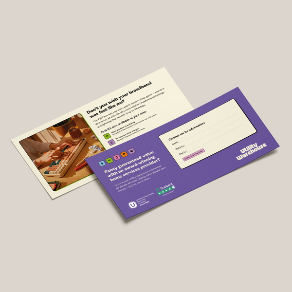 Full Fibre Broadband flyer – Utility Warehouse Partner Store
